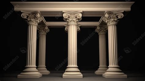 Pillars And Columns On Dark Powerpoint Background For Free Download Slidesdocs