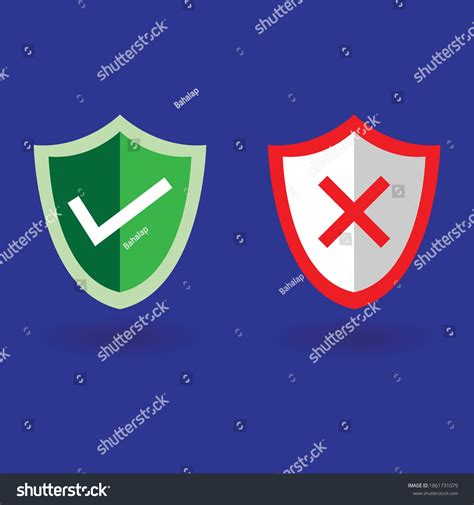 Shield Checkmarks Great Vector Security Keys Stock Vector Royalty Free 1861731079