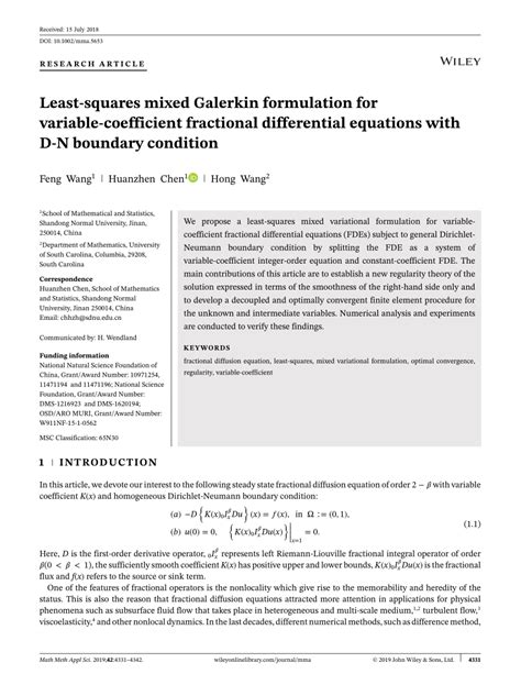 Least‐squares Mixed Galerkin Formulation For Variable‐coefficient Fractional Differential