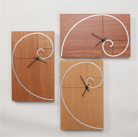 Fibonacci Spiral Clock By Carol Jackson Wood Clock Artful Home