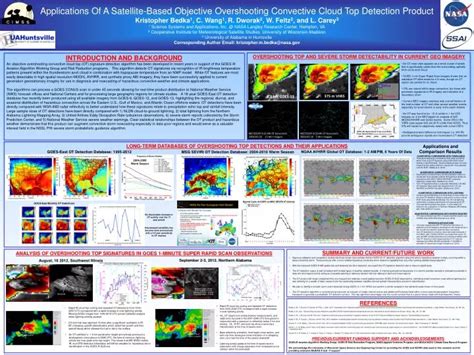 Ppt Applications Of A Satellite Based Objective Overshooting Convective Cloud Top Detection