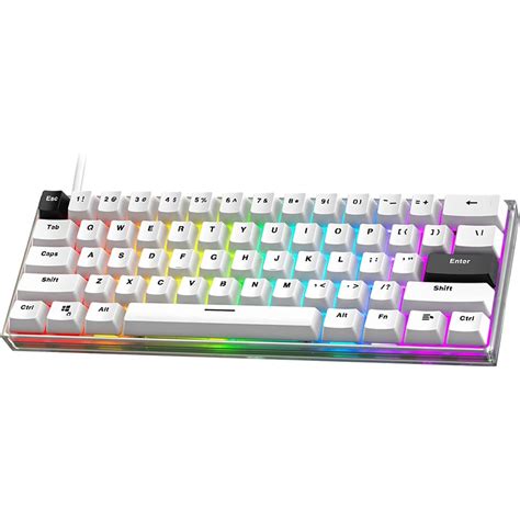 FANTECH MAXFIT61 MK857 FROST WIRED RGB 60 Modular Mechanical Gaming Keyboard Type C