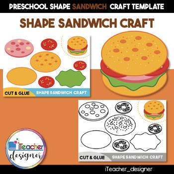 Shape Sandwich Craft Template A Fun And Easy Cut And Glue Activity
