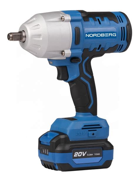 Гайковерт аккумуляторный, 1/2", 20В, 1000Нм NORDBERG NE810K - купить в ...