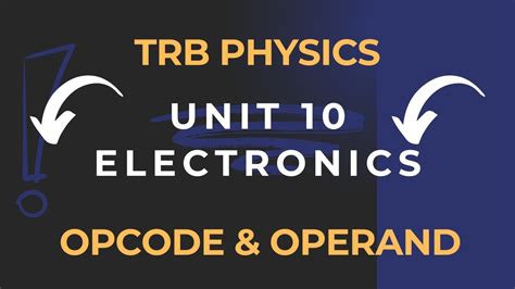 Opcode And Operand In Microprocessor Youtube