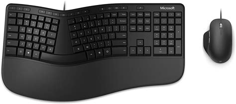 Microsoft Ergonomic Wired Keyboard And Mouse Combo Cushioned Split K