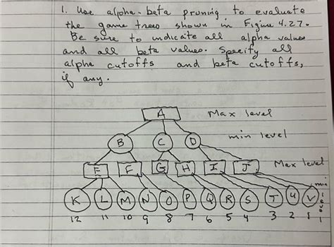 Solved 1 Use Alpha Beta Pruning To Evaluate The Game Trees