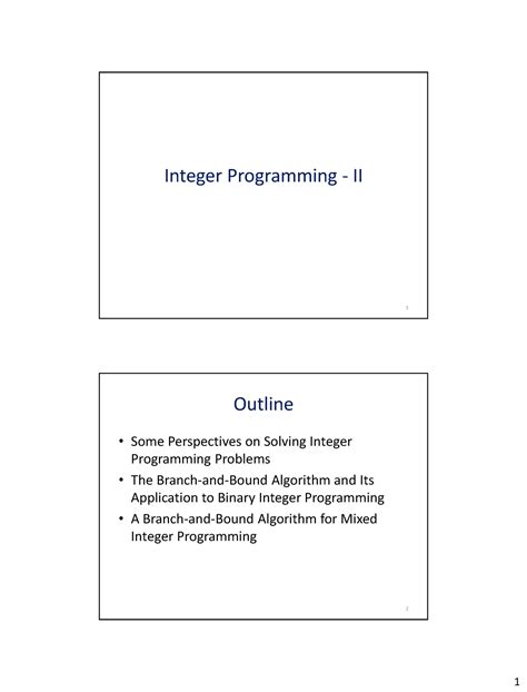 Integer Programming Handouts 2 Warning Tt Undefined Function 32