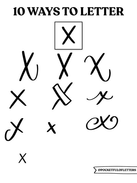 10 Ways To Letter X Calligraphy Favorites
