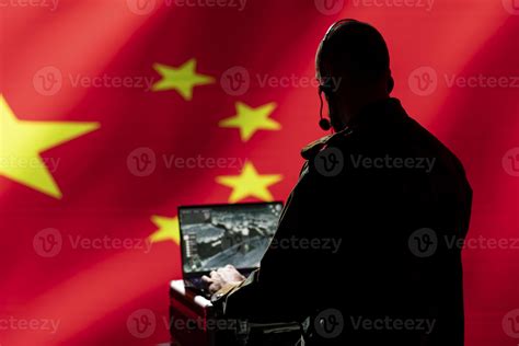 Chinese Ccp Agent Combating Organized Crime And Terrorism Using Detection System On Laptop