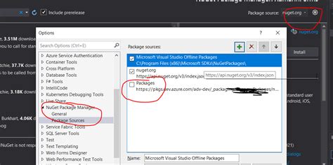 Azure Devops Unauthorized Nuget Package From Visual Studio Team