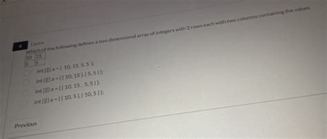 Solved 41 ﻿pointwhich Of The Following Defines A Two