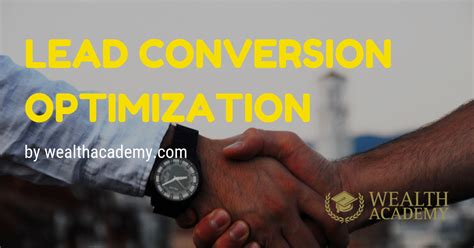 Lead Conversion Optimization Invest For Freedom