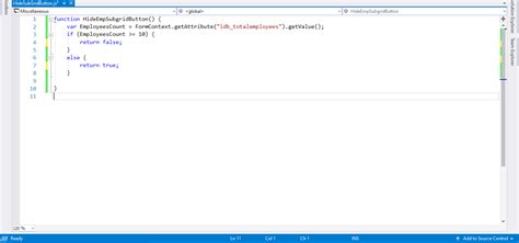 Hiding Sub Grid Buttons Using Ribbon Workbench And Javascript In