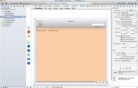 Table View Not Shown In Interface Builder Attributes Of A NSTableView