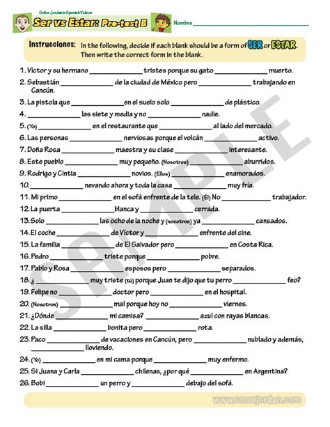 Ser Vs Estar Activity Live Worksheets Worksheets Library