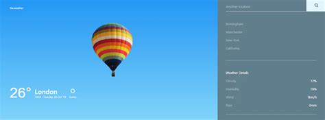 Bootstrap Weather App UI Templates