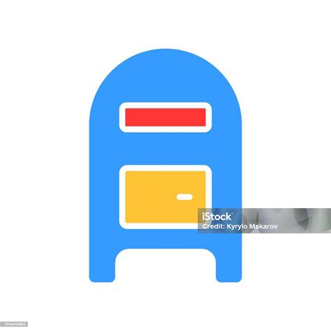 사서함 줄 아이콘입니다 편지 우표 봉투 서신 통신 배달 청구서 지불 사업과 광고를 위한 흰색 배경에 벡터 컬러 아이콘 교환에 대한 스톡 벡터 아트 및 기타 이미지 Istock