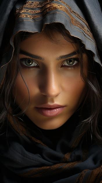 Premium Ai Image Middle Eastern Girl Closeup