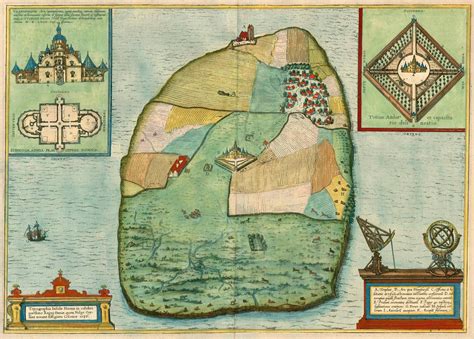 Map Of Ven Sweden By Braun And Hogenberg 1599