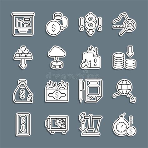 Set Line Money Bomb Dollar Crisis Global Economic Dollar Rate