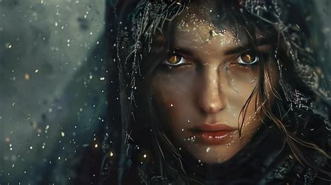 Premium Photo Portrait Of The Sharp Character Gaze Of A Beautiful