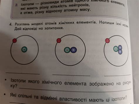 Розглянь моделі атомів хімічних елементів Напиши їхні назви Дай відповіді на запитання і