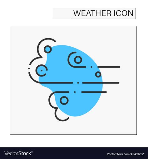 Wind Color Icon Royalty Free Vector Image Vectorstock