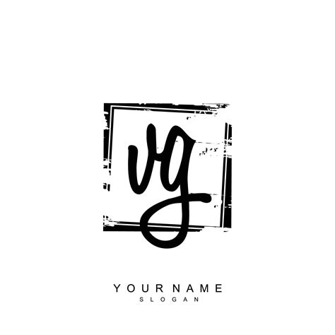 Initial Vg Monogram With Grunge Template Design 22077227 Vector Art At Vecteezy