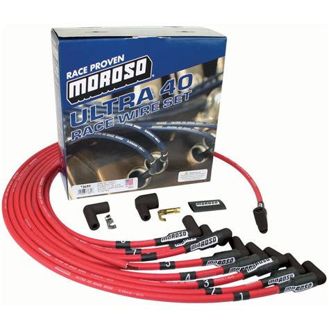 Moroso Plug Wire Set 73689 Ultra 40 Race 865mm Red Hei 90 Deg For