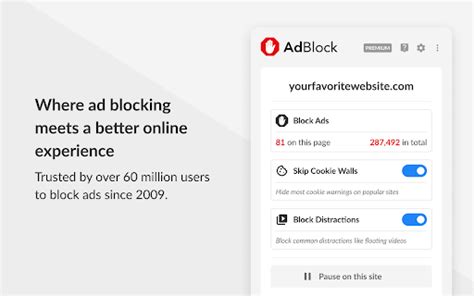 Adblock — Block Ads Across The Web Chrome Extension Stop Pop Ups And Intrusive Ads