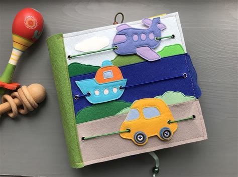 Книжка из фетра для детей Страница Транспорт в интернет магазине на Ярмарке Мастеров Кубики