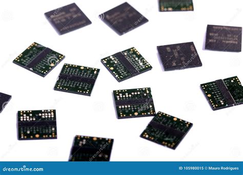 Computer Memory Chips Stock Image Image Of Aligned