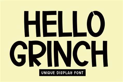 Hello Grinch Script Font Creative Market