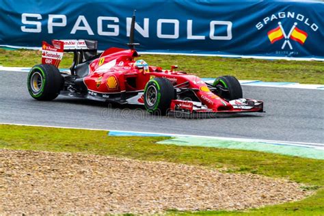 Team Scuderia Ferrari F1 Fernando Alonso 2014 Editorial Photo Image