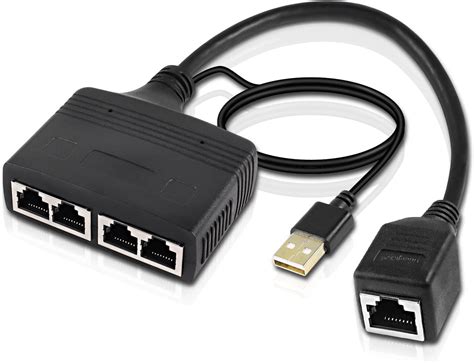 Xmsjsiy Ethernet Splitter 1 To 4 Internet Ethernet Switch