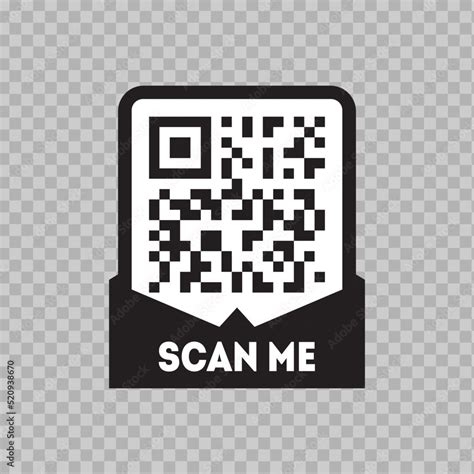 Scan Me Icon With QR Code Qrcode Tempate For Mobile App Stock Vector Adobe Stock