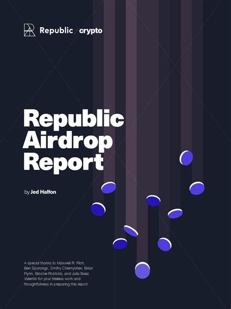 Republic Airdrops Framework Descargar Gratis Pdf Securities Finance Cryptocurrency