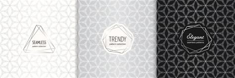 Silver Lines Pattern Vector Geometric Linear Seamless Texture Luxury Design Stock Vector