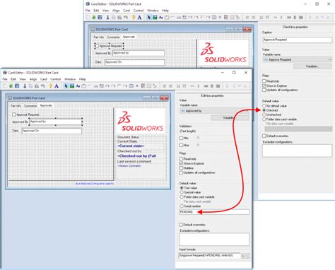 Input Formula Aliasing Using Check Boxes In SOLIDWORKS PDM
