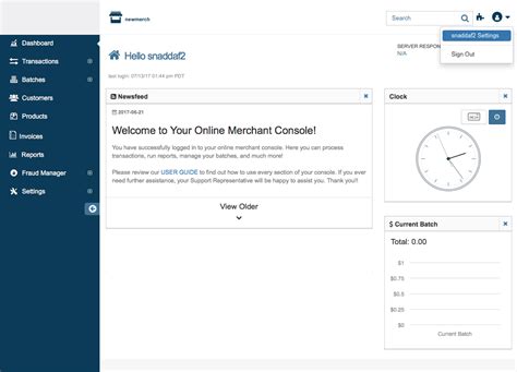 User Settings Newtek Gateway Help