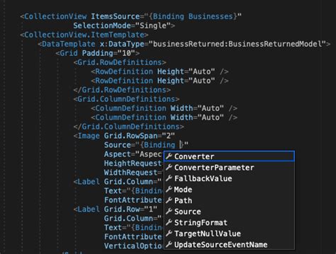 C How To Bind To Nested Properties Generated From Json In Xamarin
