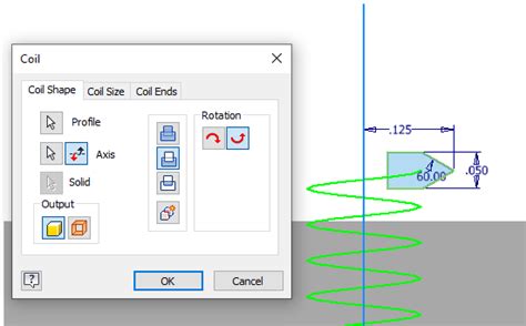 Coil With Profile Up To Axis Thread Modeling Autodesk Community