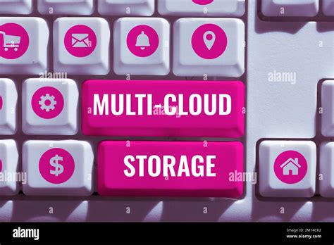 Hand Writing Sign Multi Cloud Storage Internet Concept Use Of Multiple