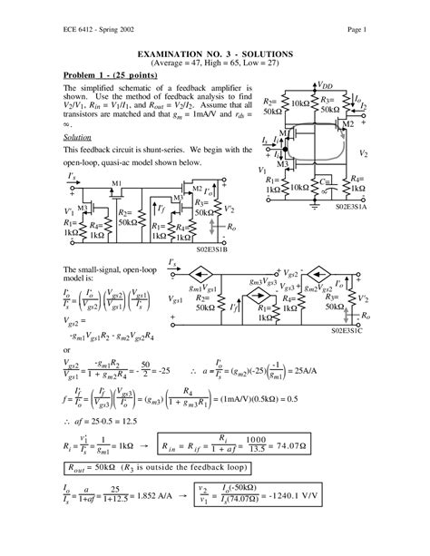 solutions to exam 3 analog integrated circuit design ece 6412