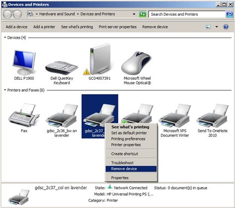 Removing A Printer From A Windows 7 Workstation GDSC Printers Sussex Centre For Genome
