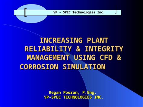 Ppt Increasing Plant Reliability And Integrity Management Using Cfd