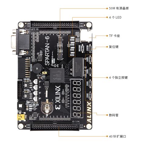 Black Gold Fpga Development Board Alinx Xilinx Spartan6 Learning Board
