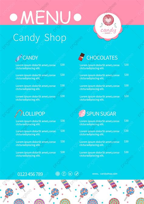 Gambar Template Candy Shop Untuk Menu Templat Untuk Unduh Gratis Di Pngtree