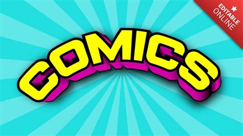 Comics Text Effect Generator